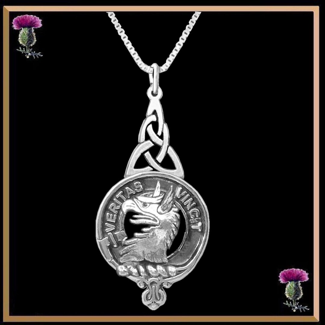 Allison Clan Crest Interlace Drop Pendant - Etsy