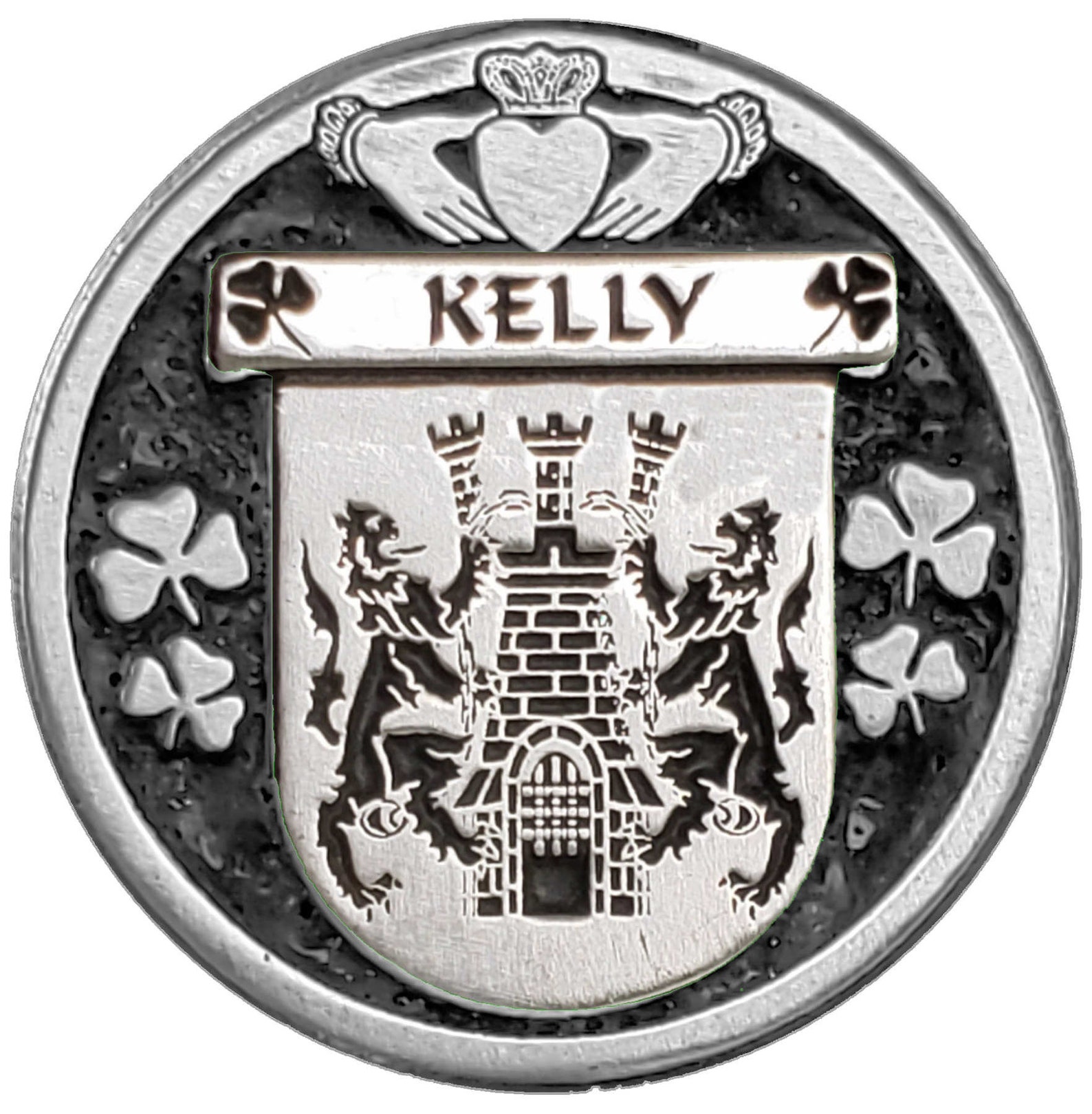 Kelly Irish Coat of Arms Clip Tie Bar - Etsy