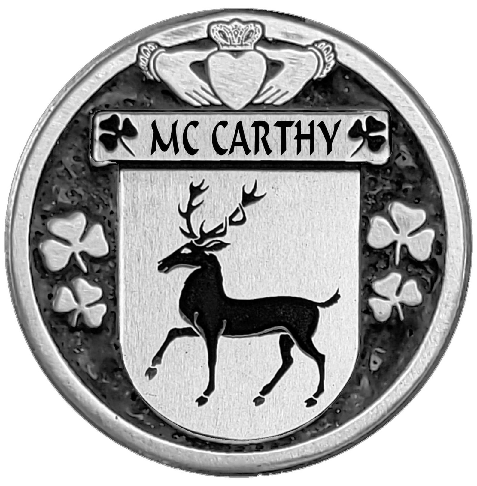 Mccarthy Irish Coat of Arms Disk Cuff Bracelet - Sterling Silver - Etsy