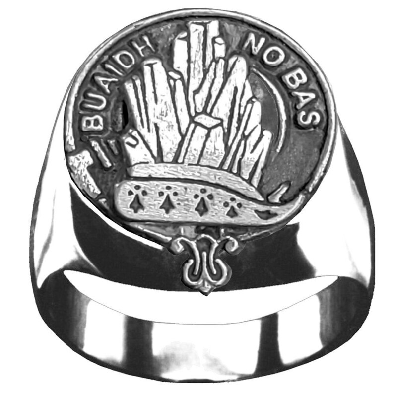 Macneil Scottish Clan Crest Ring GC100 Sterling Silver and | Etsy