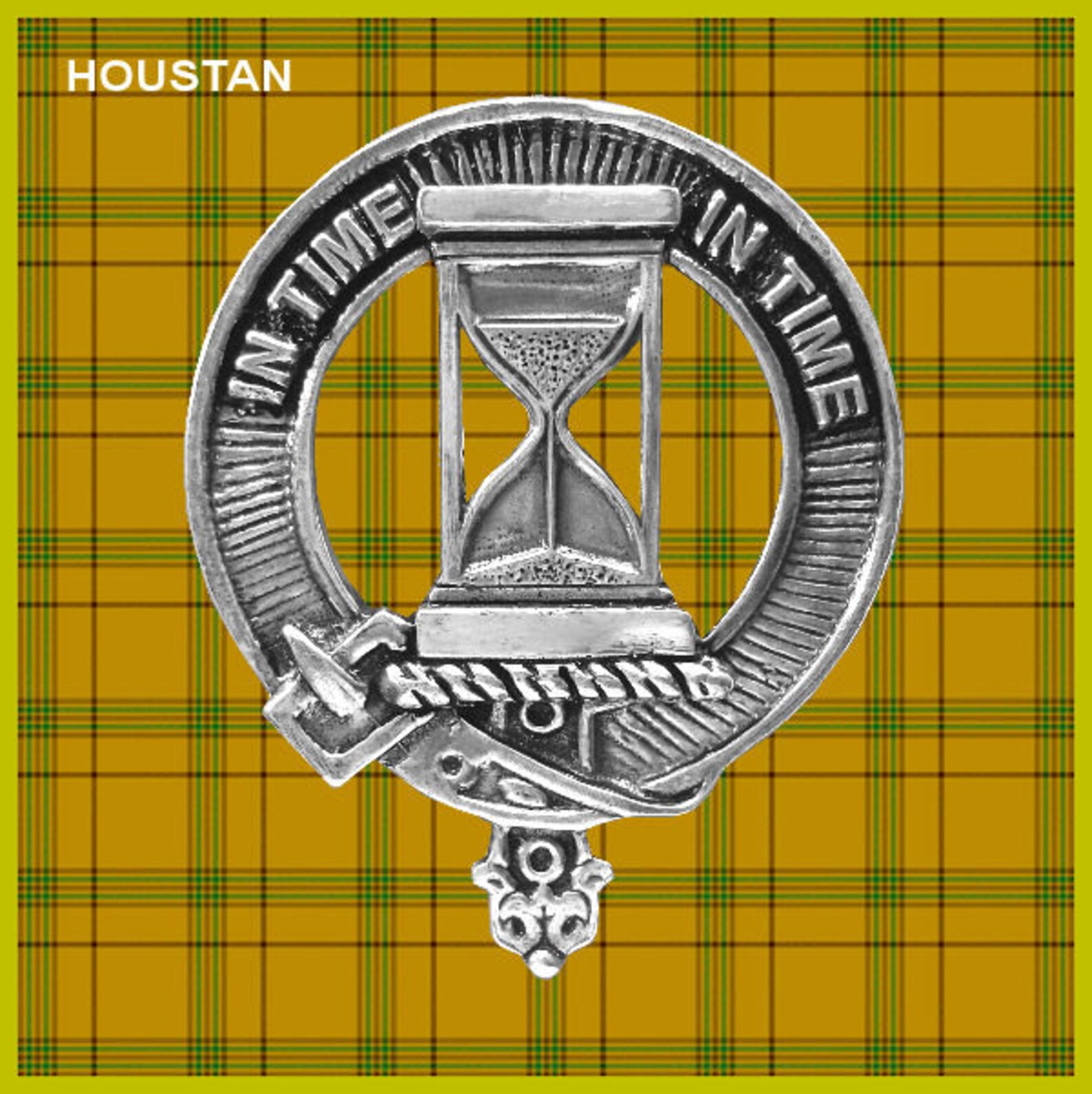 Houston Clan Crest Scottish Cap Badge CB02 | Etsy