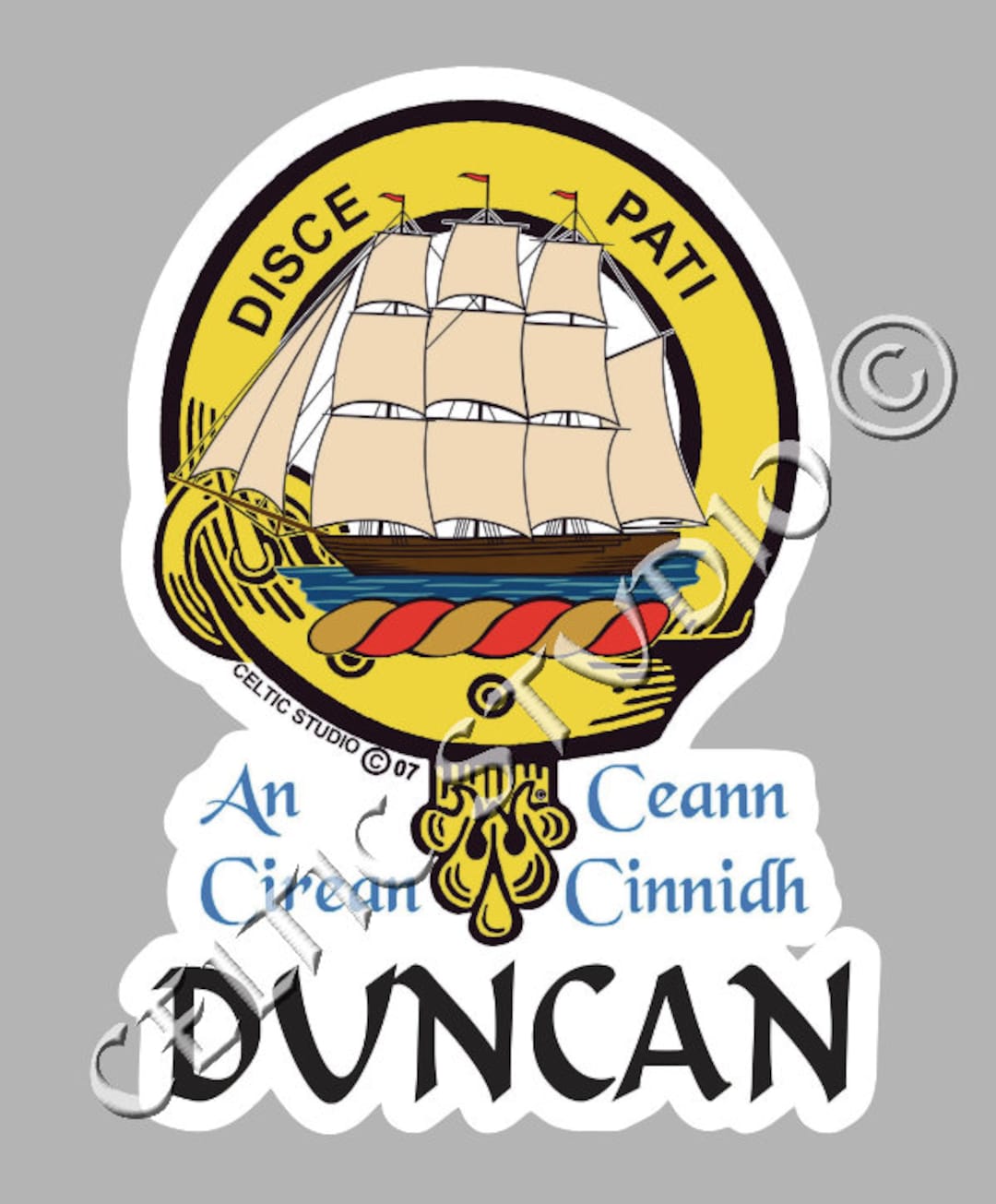 Duncan Clan Crest Decal | Custom Scottish Heritage Car & Laptop ...