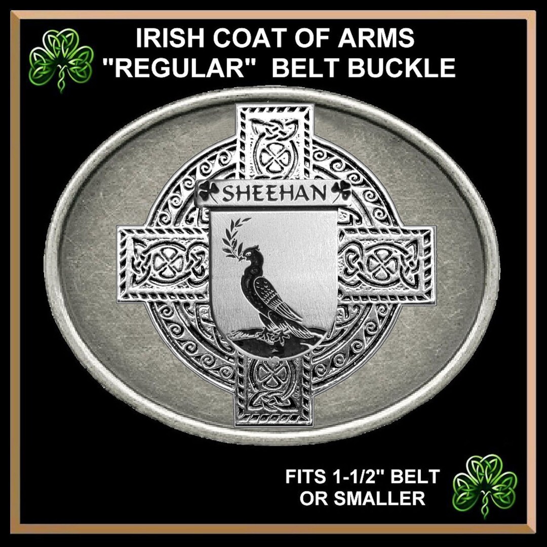 Sheehan Irish Coat of Arms Regular Buckle - Etsy