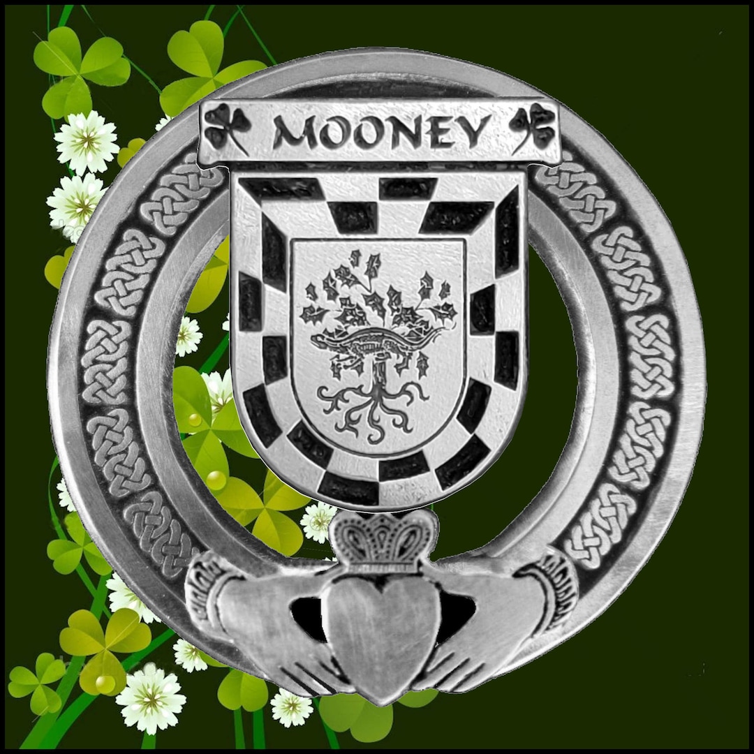 Mooney Irish Claddagh Coat of Arms Badge - Etsy