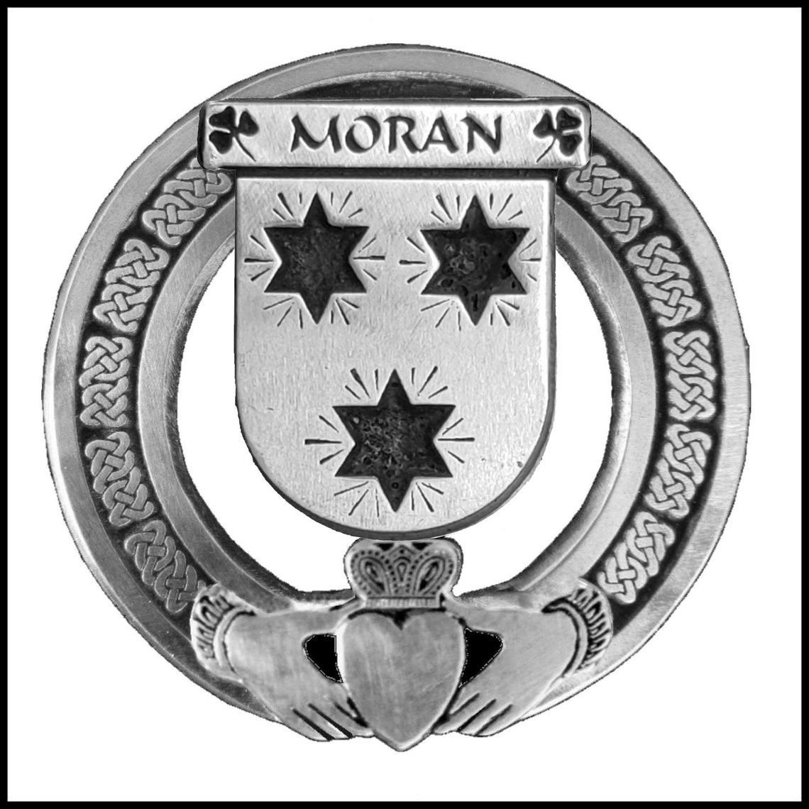 Moran Irish Claddagh Coat of Arms Badge - Etsy