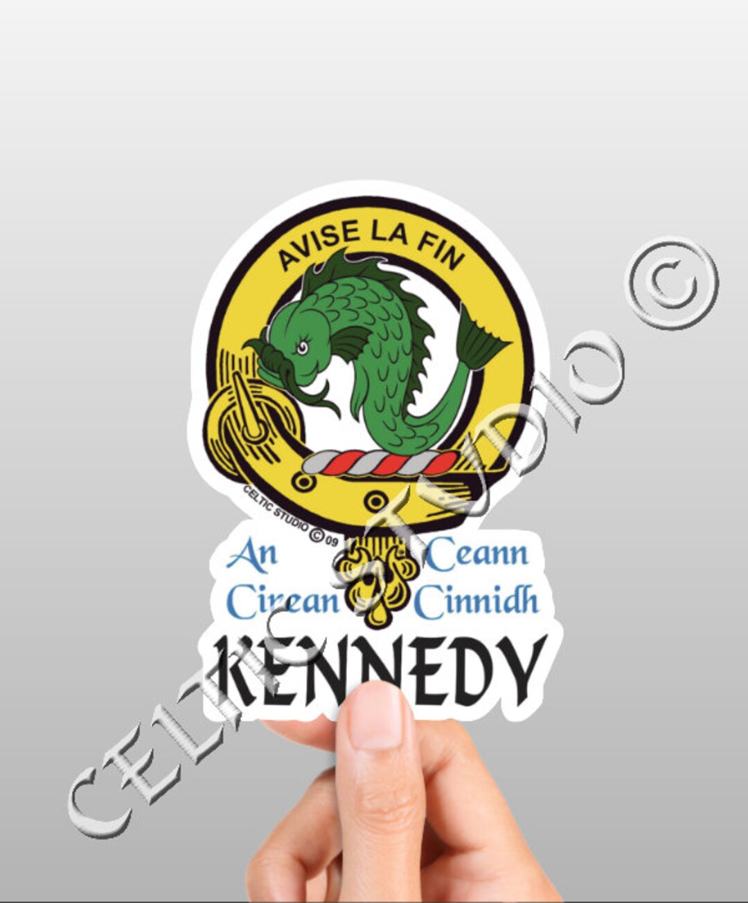 Kennedy Clan Crest Decal | Custom Scottish Heritage Car & Laptop ...