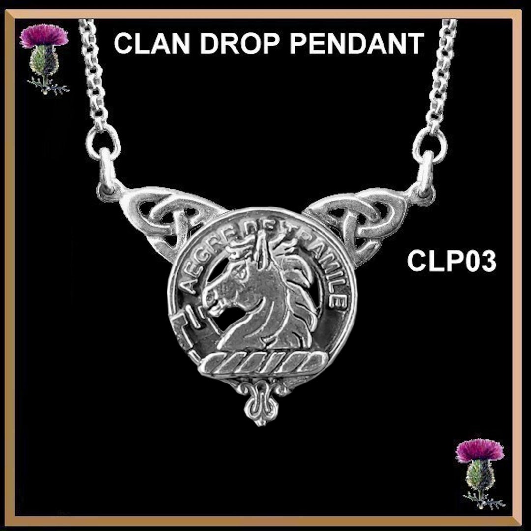 Tait Clan Crest Double Drop Pendant ~ CLP03 - Etsy