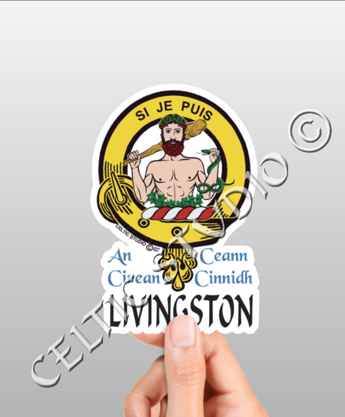 Livingston Clan Crest Decal | Custom Scottish Heritage Car & Laptop ...