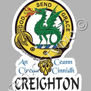 Crichton Clan Crest Decal | Custom Scottish Heritage Car & Laptop ...
