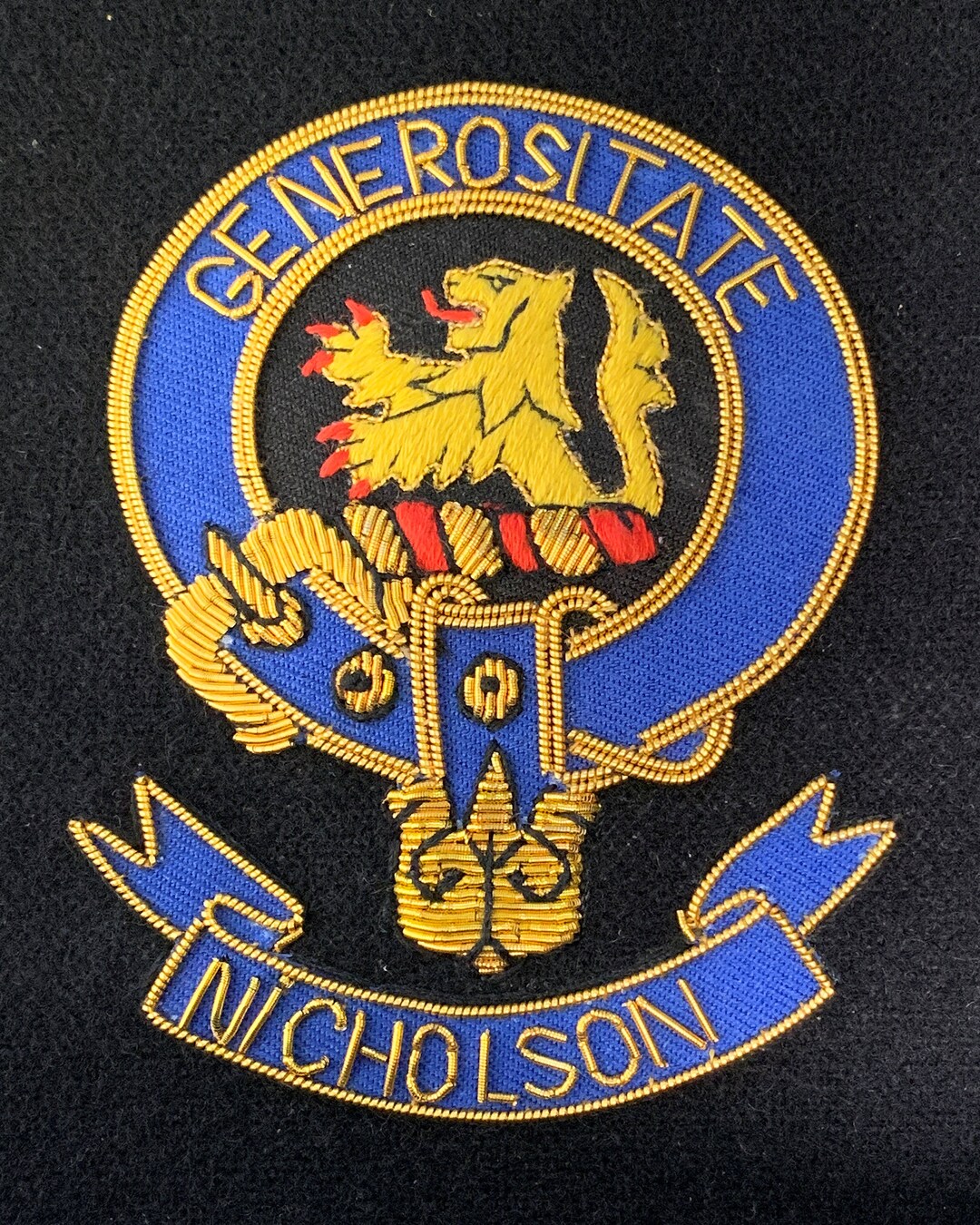 Nicholson (lion) Scottish Clan Embroidered Crest - Etsy