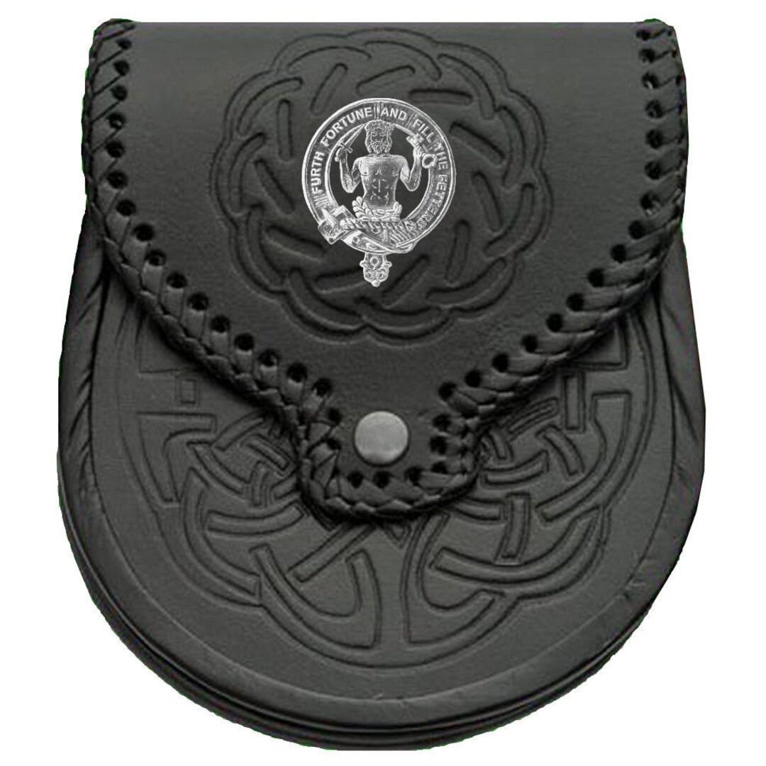 Murray (savage) Scottish Clan Badge Sporran, Leather - Etsy