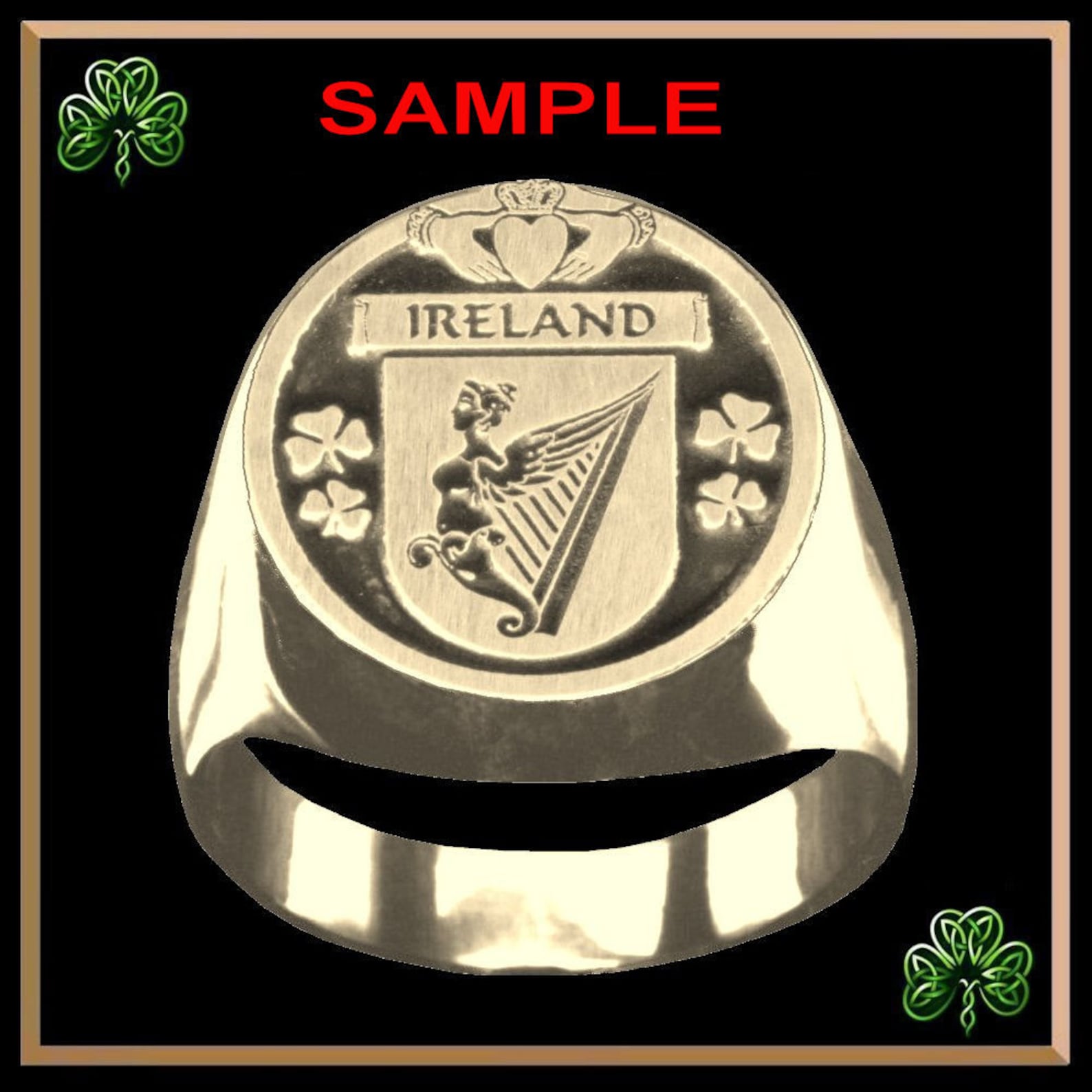 Barry Irish Coat of Arms Gents Ring IC100 - Etsy