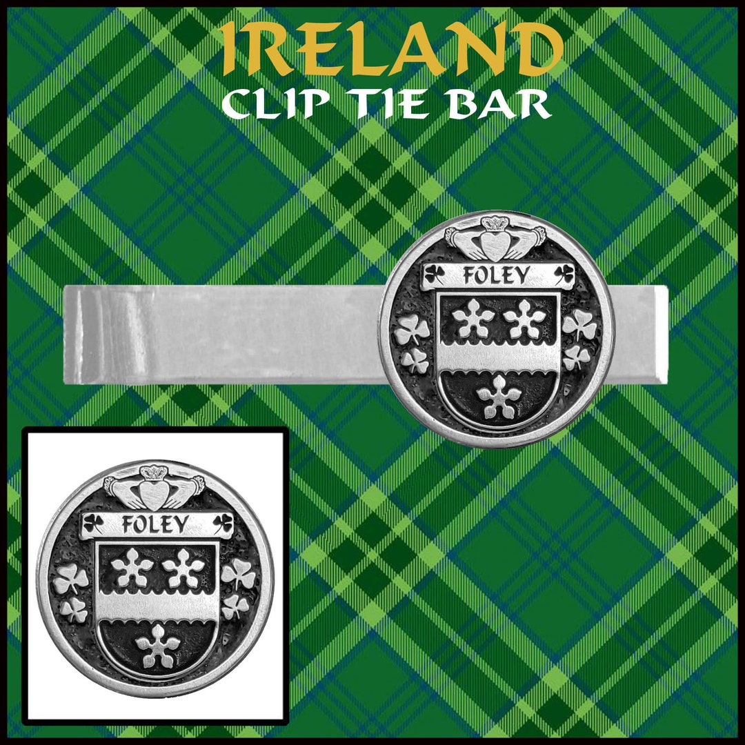 Foley Irish Coat of Arms Clip Tie Bar - Etsy