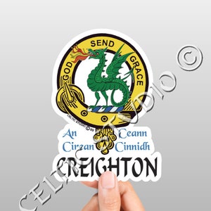 Crichton Clan Crest Decal | Custom Scottish Heritage Car & Laptop ...