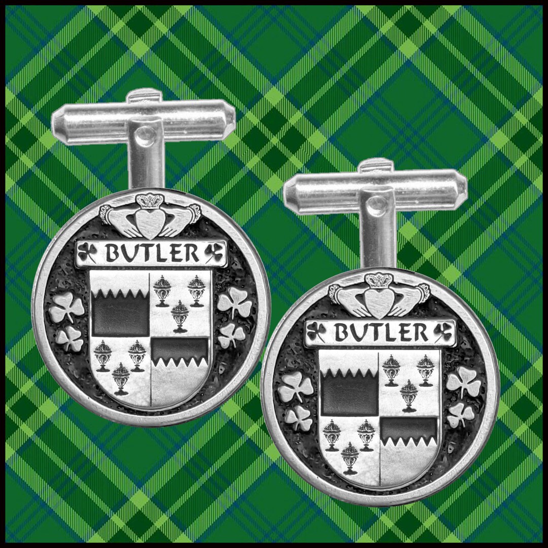 Butler Irish Coat of Arms Disk Cufflinks - Etsy