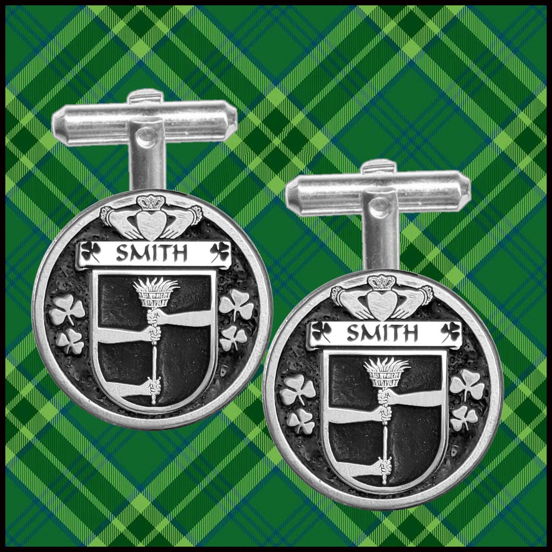 Smith Irish Coat of Arms Disk Cufflinks - Etsy UK