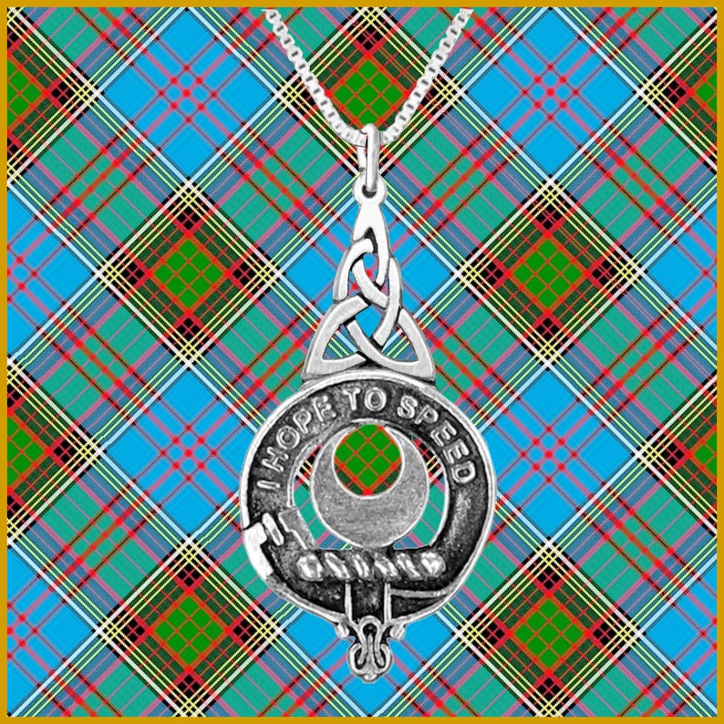 Cathcart Clan Crest Interlace Drop Pendant - Etsy UK