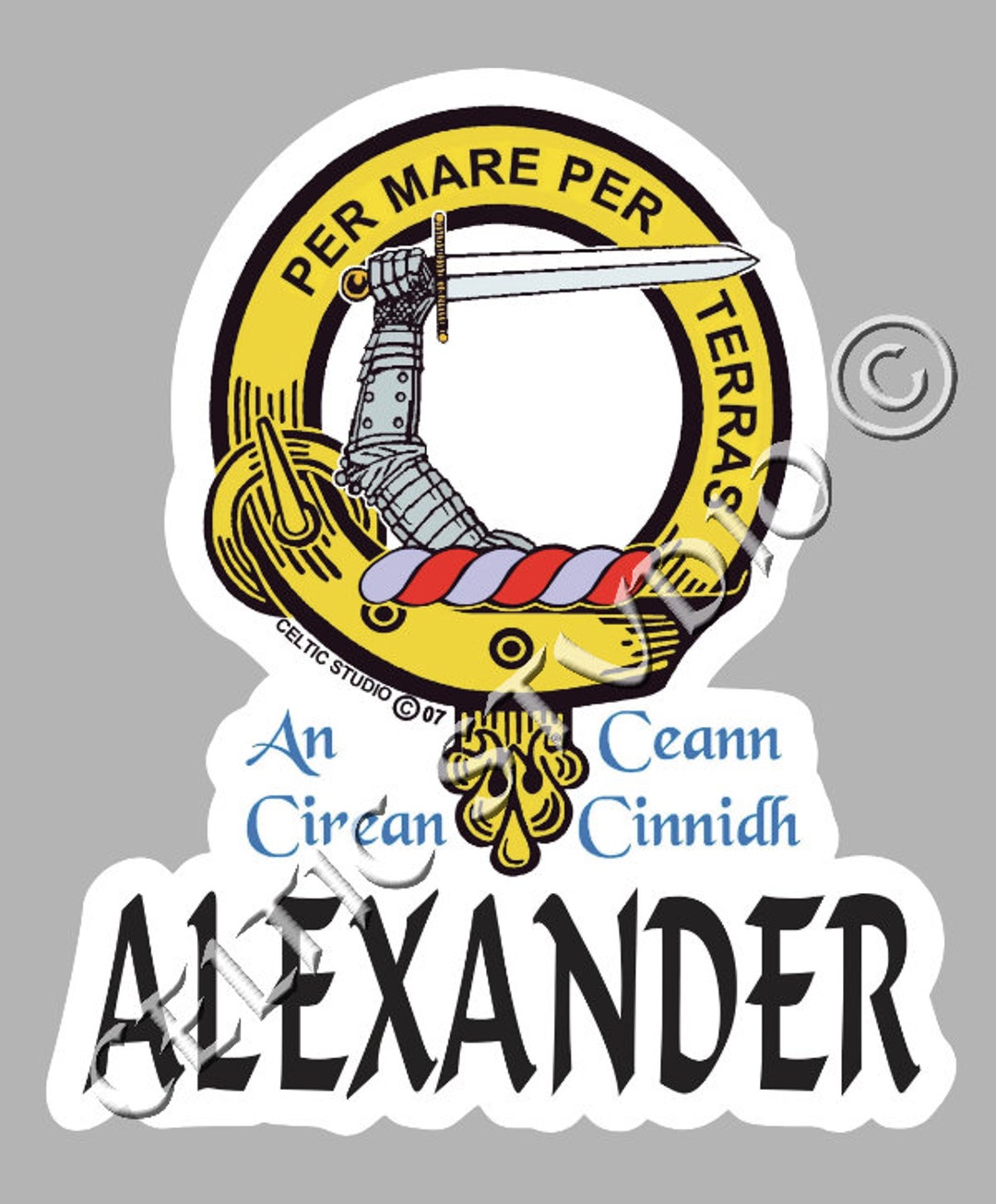 Alexander Clan Crest Decal | Custom Scottish Heritage Car & Laptop ...