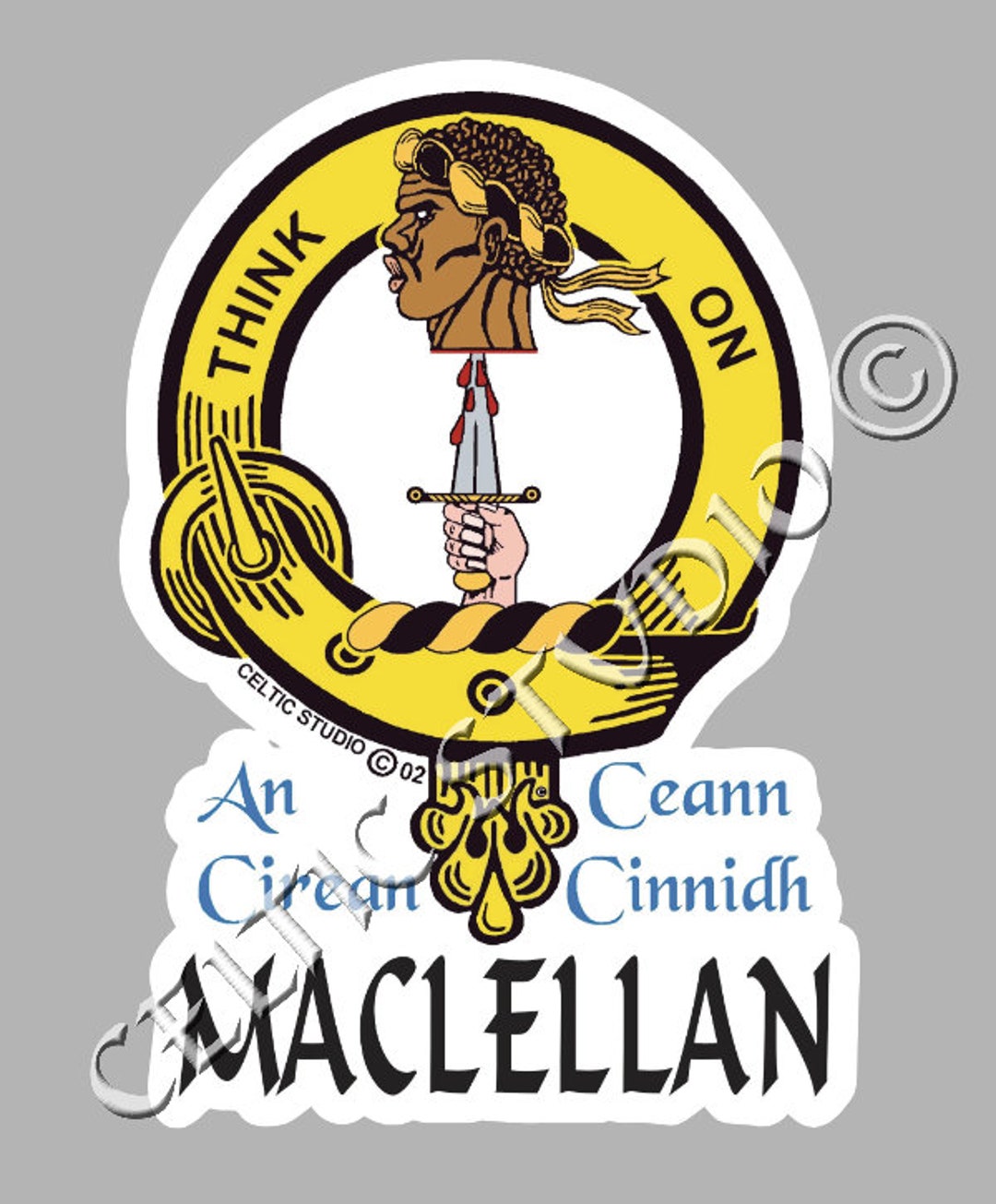 Maclellan Clan Crest Decal | Custom Scottish Heritage Car & Laptop ...