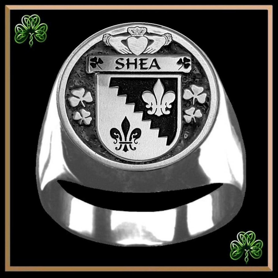 Shea Irish Coat of Arms Gents Ring IC100 - Etsy