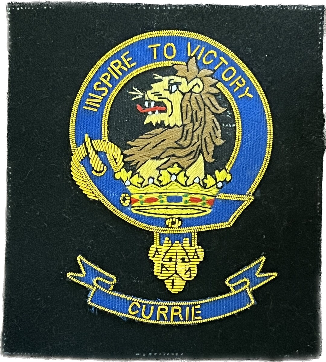 Currie Scottish Clan Embroidered Crest - Etsy
