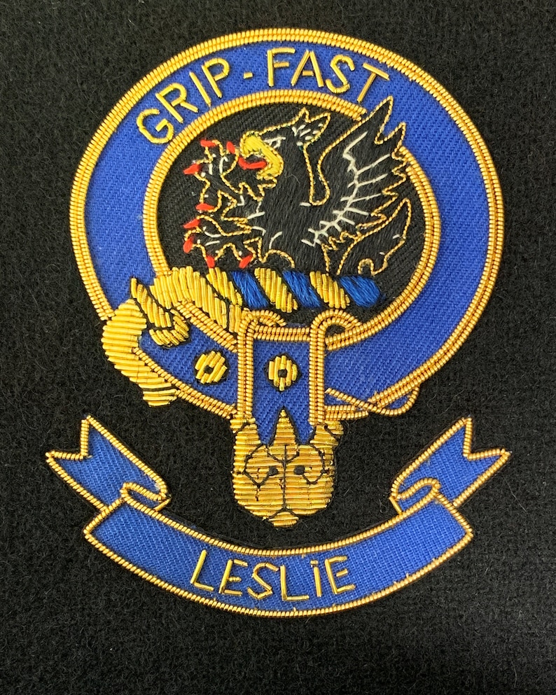 Leslie Scottish Clan Embroidered Crest - Etsy