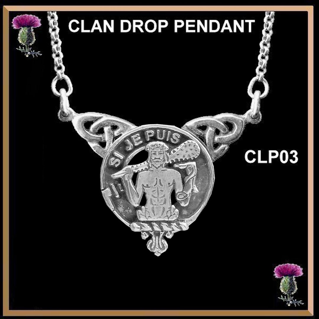 Livingston Clan Crest Double Drop Pendant ~ CLP03 - Etsy UK
