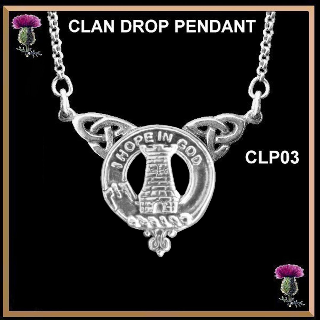 Macnaughton Clan Crest Double Drop Pendant ~ CLP03 - Etsy