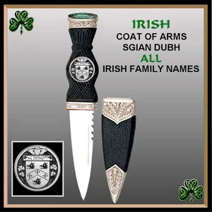 Mcdermott Irish Coat of Arms Disk Sgian Dubh - Etsy