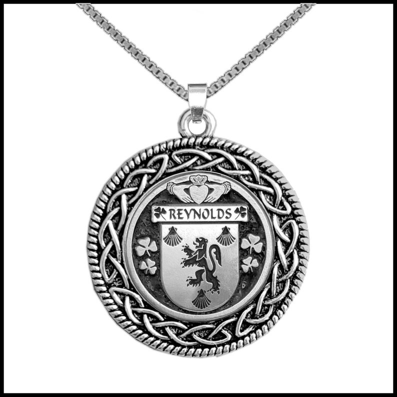 Reynolds Irish Coat of Arms Celtic Interlace Disk Pendant ~ IP06 - Etsy