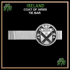 Dowd Irish Coat of Arms Clip Tie Bar - ICTB10 - Etsy