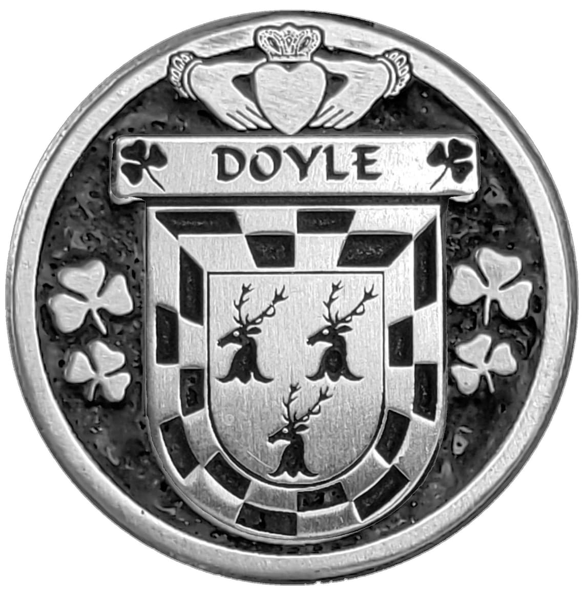 Doyle Irish Coat of Arms Celtic Cross Bow Brooch - Etsy