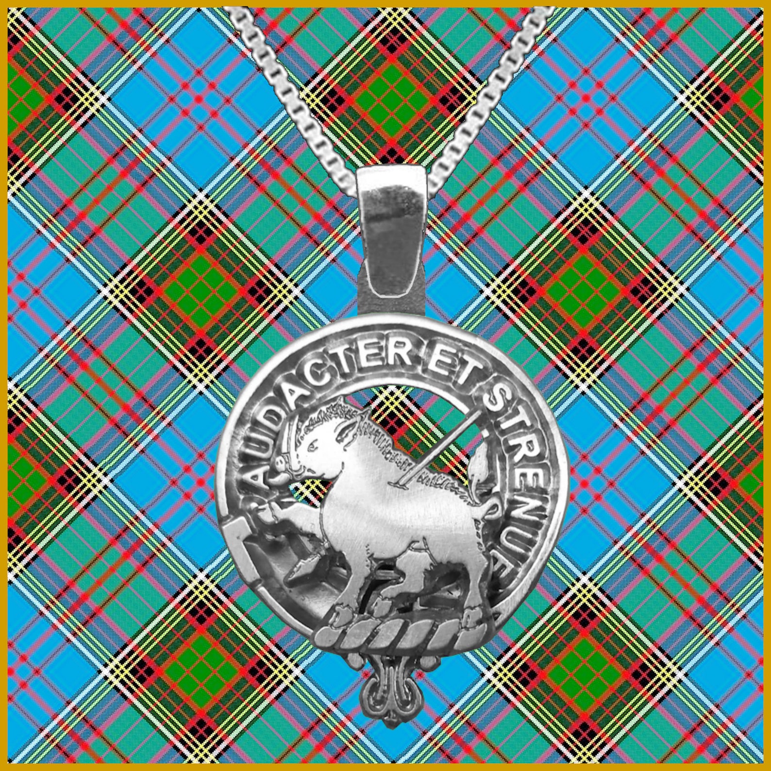 Pollock Large 1 Scottish Clan Crest Pendant Sterling - Etsy