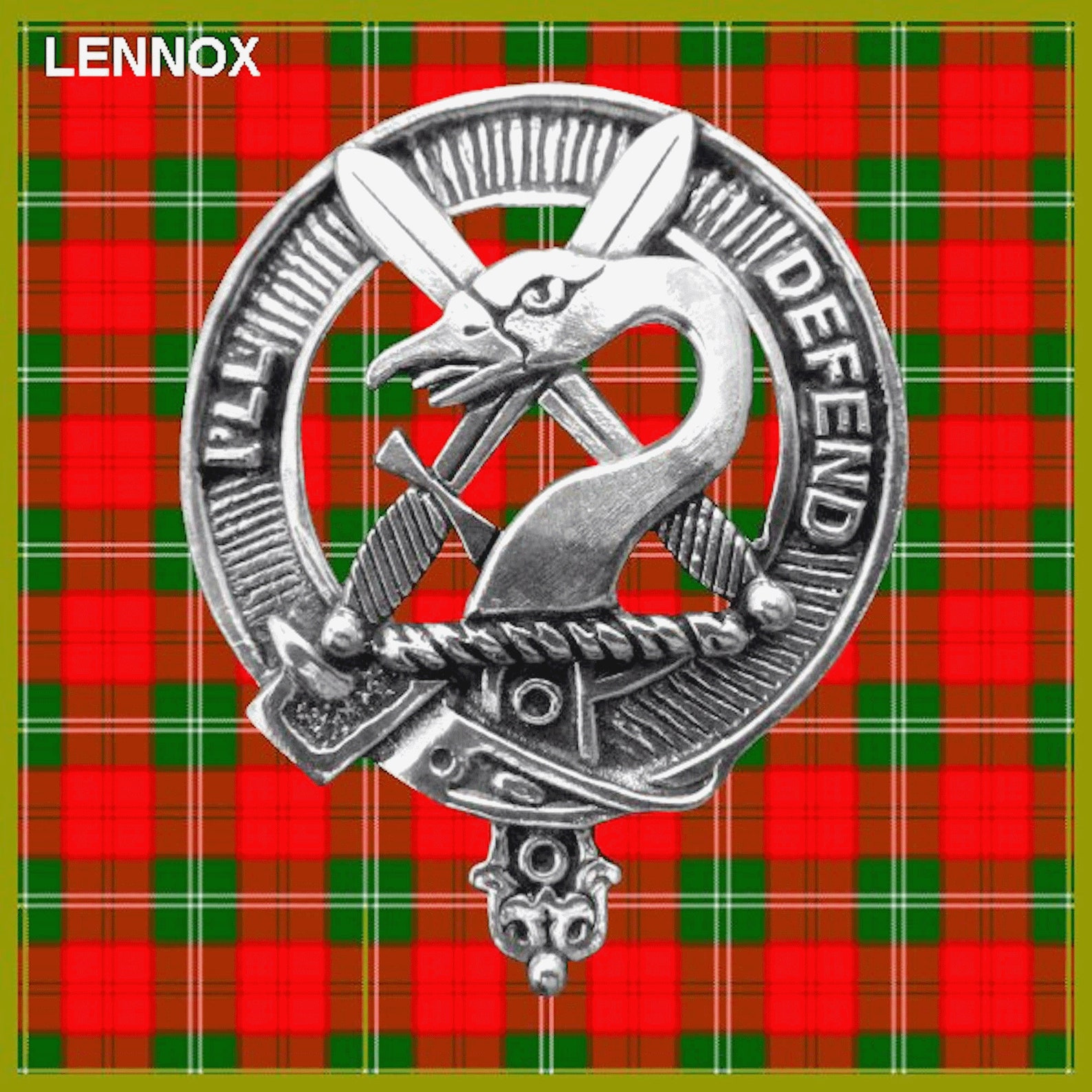 Lennox Clan Badge Scottish Plaid Brooch - Etsy