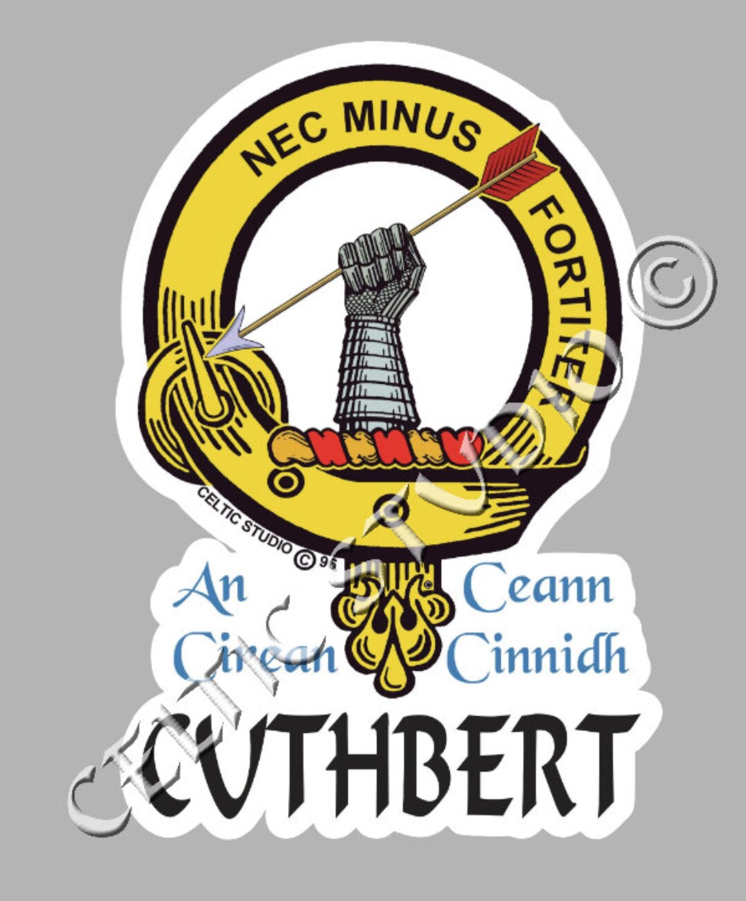 Cuthbert Clan Crest Decal | Custom Scottish Heritage Car & Laptop ...
