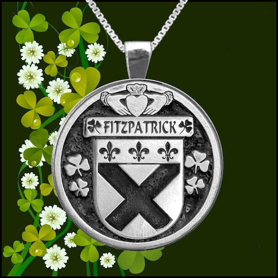 Fitzpatrick Irish Coat of Arms Disk Pendant Irish | Etsy