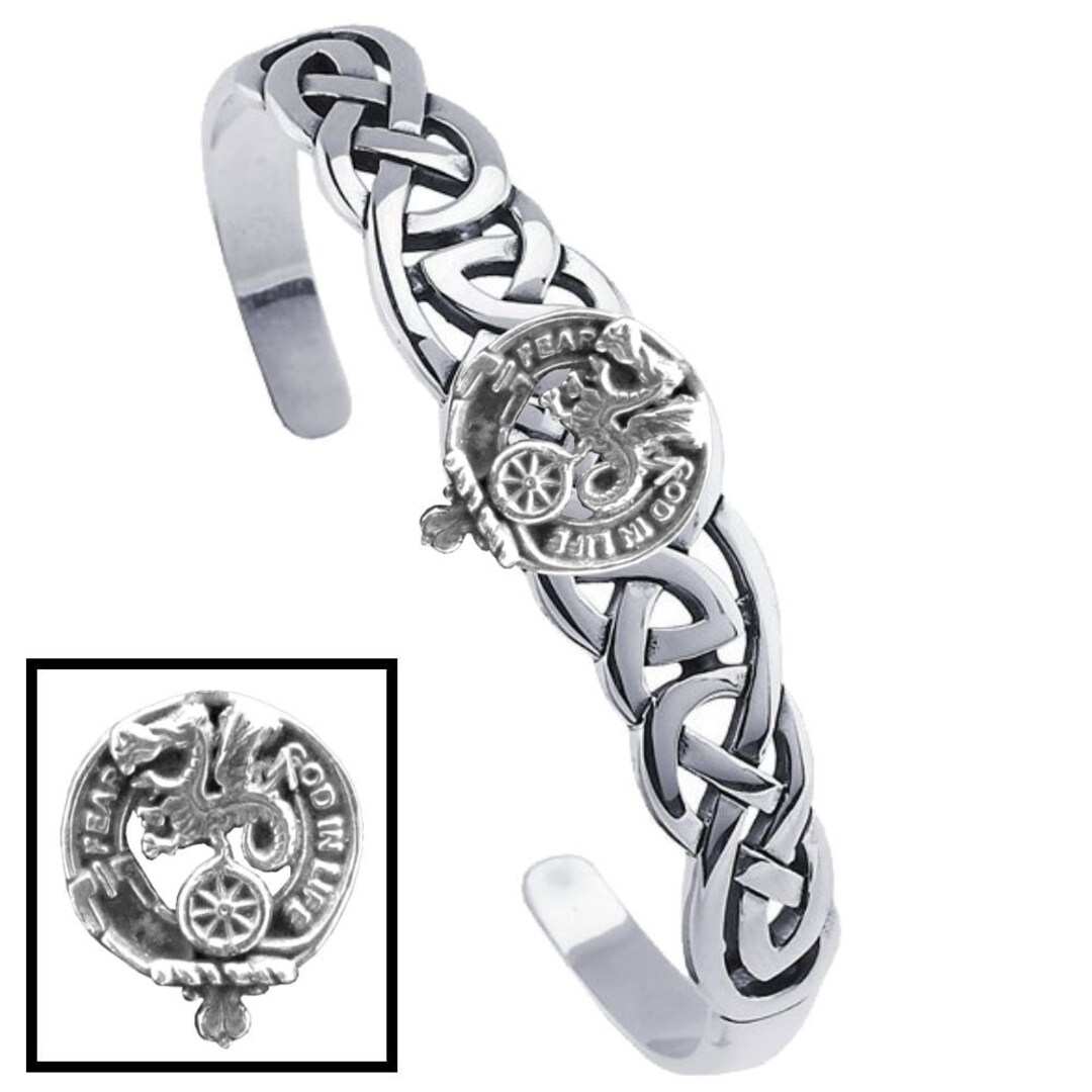 Somerville Clan Crest Celtic Cuff Bracelet - Etsy