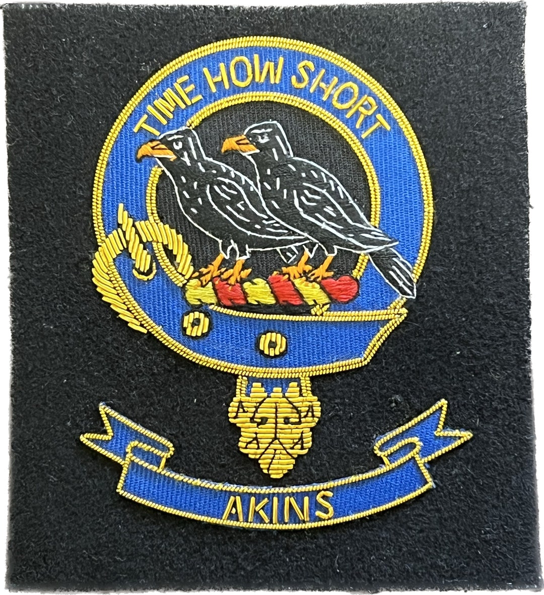 Akins Scottish Clan Embroidered Crest - Etsy