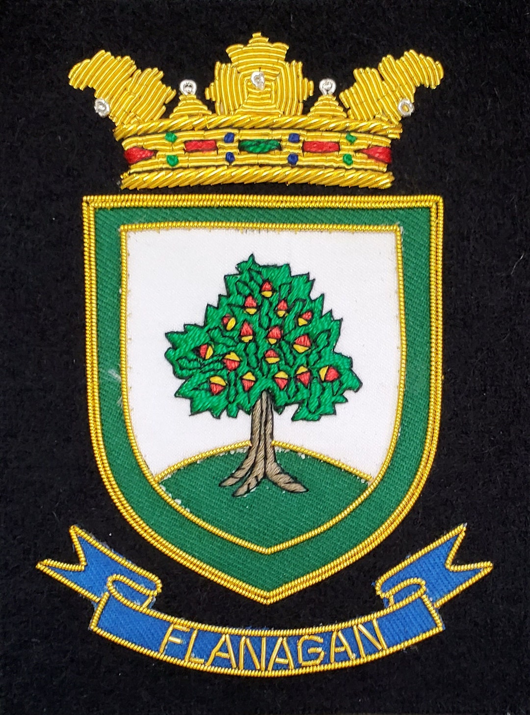 Flanagan Irish Coat of Arms Embroidered Crest - Etsy