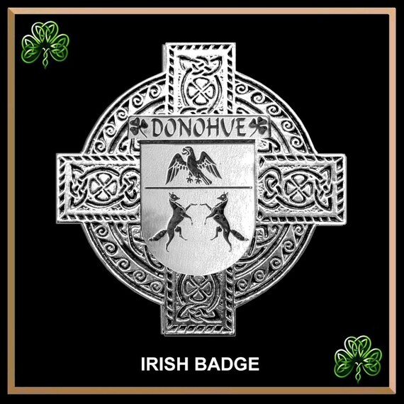 Donohue Irish Family Coat of Arms Celtic Cross Bdge - Etsy UK