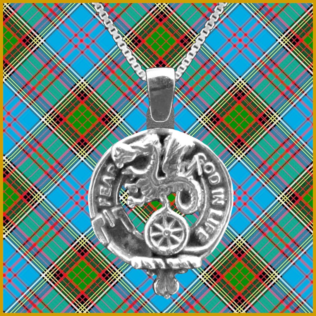 Somerville Large 1" Scottish Clan Crest Pendant - Sterling Silver - Etsy