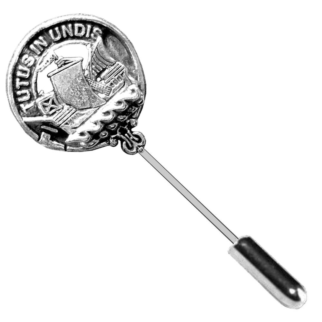 Wood Clan Crest Stick or Cravat Pin, Sterling Silver - Etsy