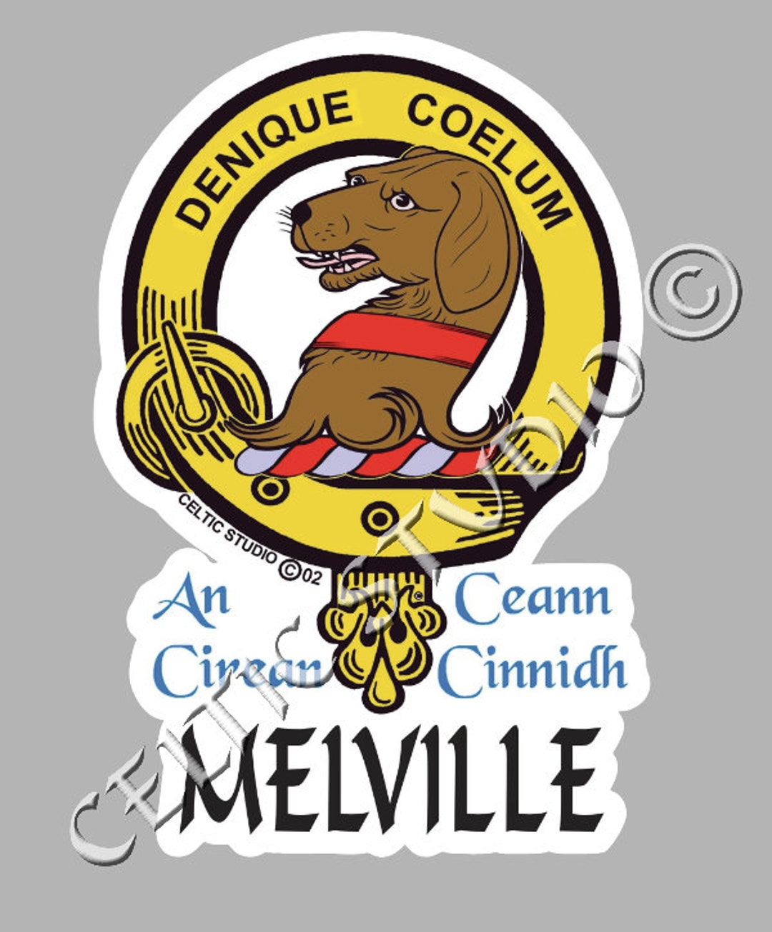 Melville Clan Crest Decal | Custom Scottish Heritage Car & Laptop ...