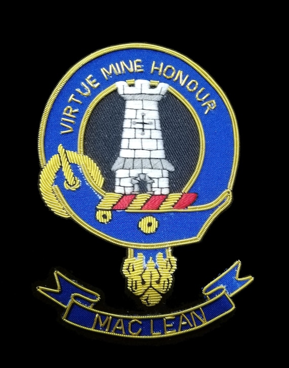 Maclean Scottish Clan Embroidered Crest | Etsy