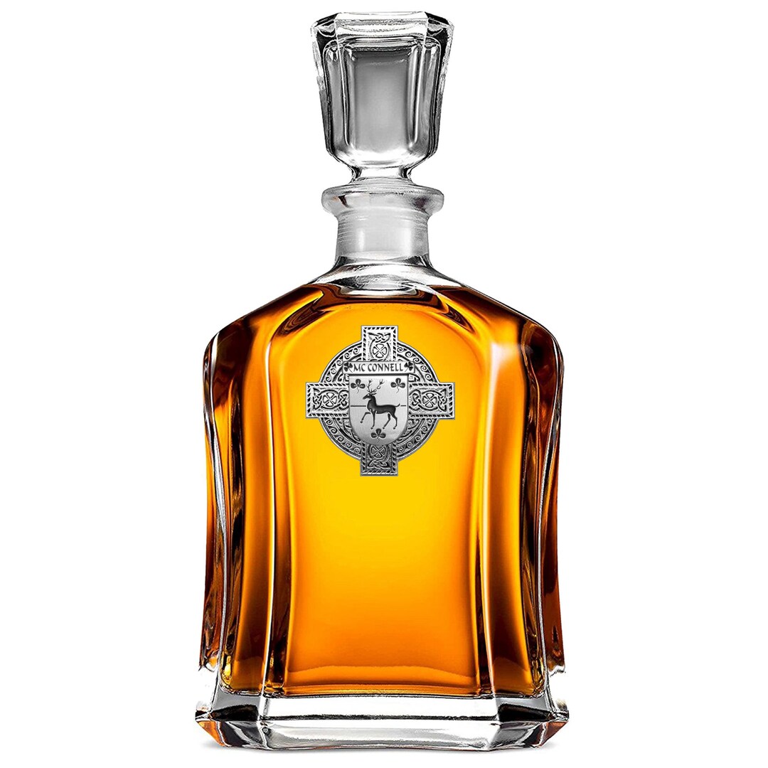 Mcconnell Irish Dublin Coat of Arms Badge Decanter - Etsy