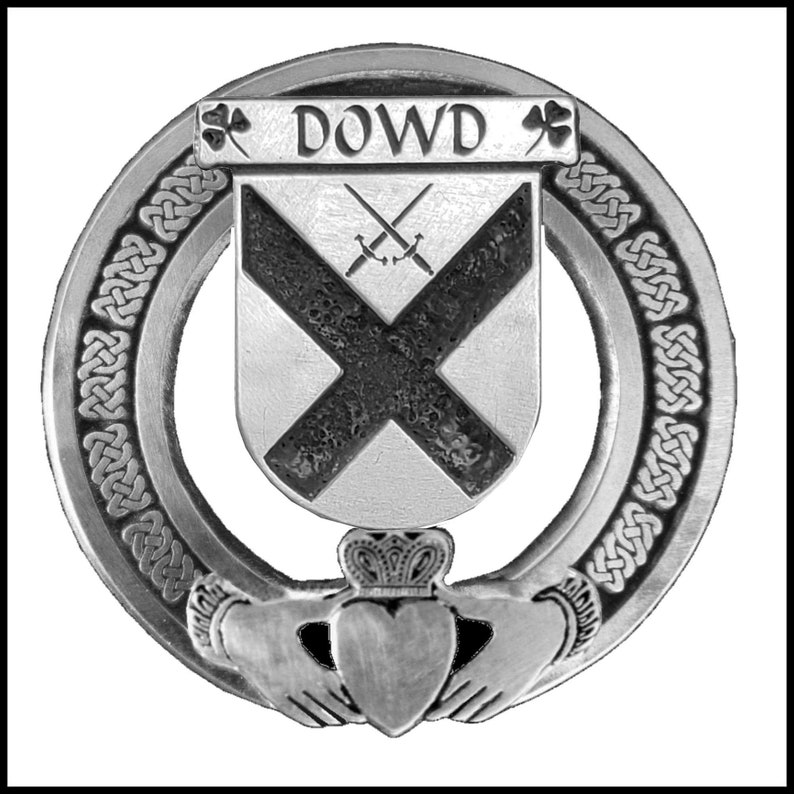 Dowd Irish Claddagh Coat of Arms Badge - Etsy