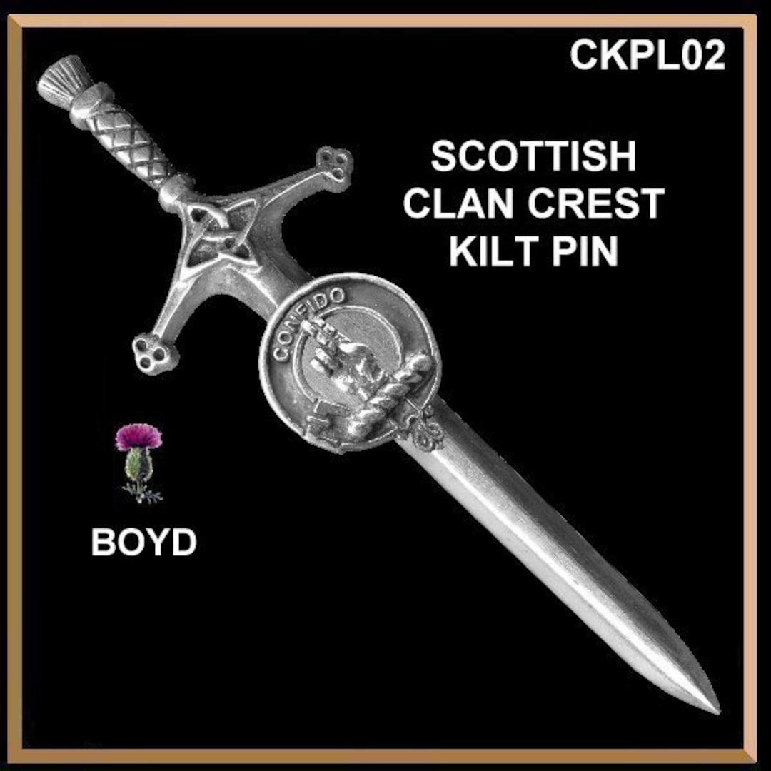 Boyd Clan Crest Kilt Pin, Scottish Pin ~ CKP02 - Etsy