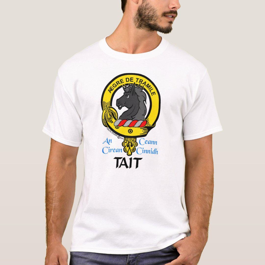 Tait Scottish Clan Crest Full T-shirt, Family Crest Shirt - Etsy
