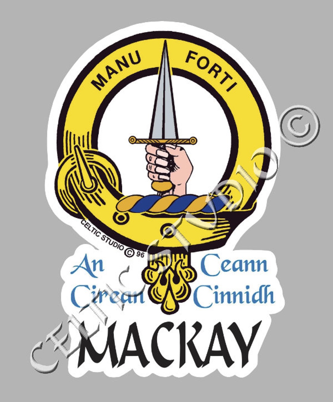 Mackay Clan Crest Decal | Custom Scottish Heritage Car & Laptop ...