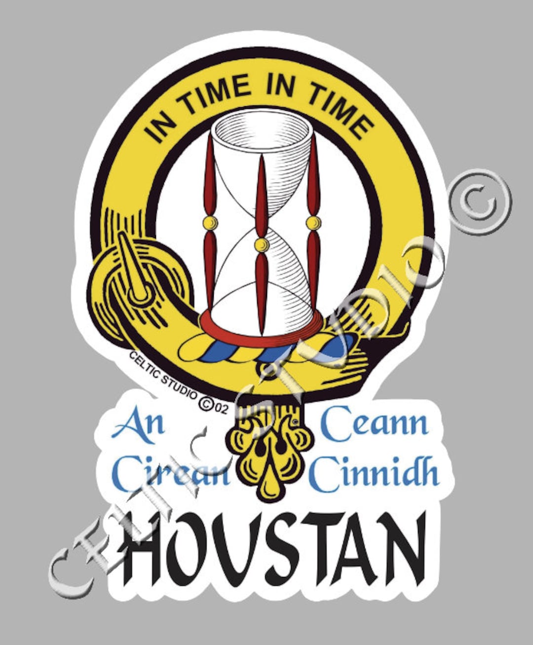 Houston Clan Crest Decal | Custom Scottish Heritage Car & Laptop ...